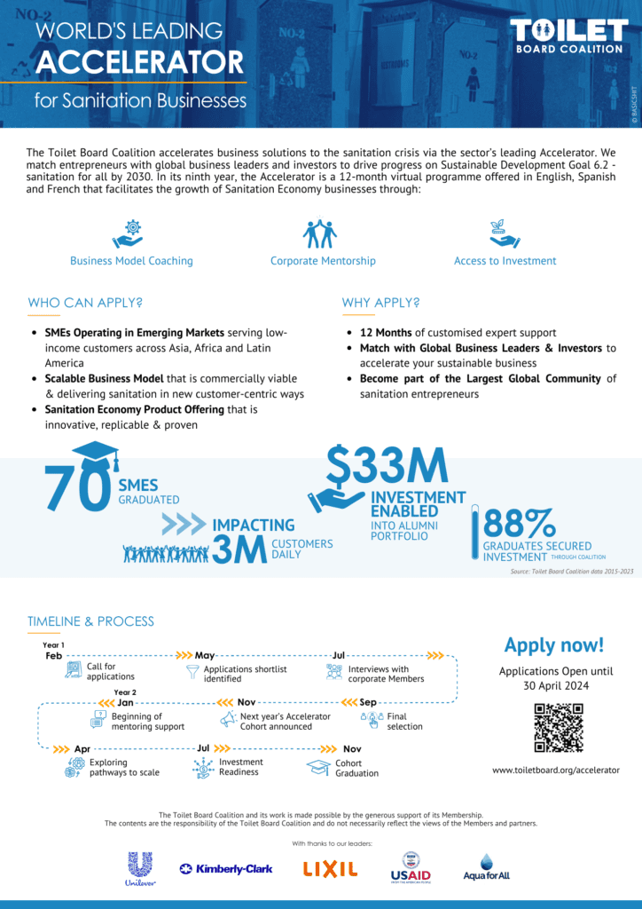Accelerator Applications Open: 2025 Cohort - Toilet Board Coalition